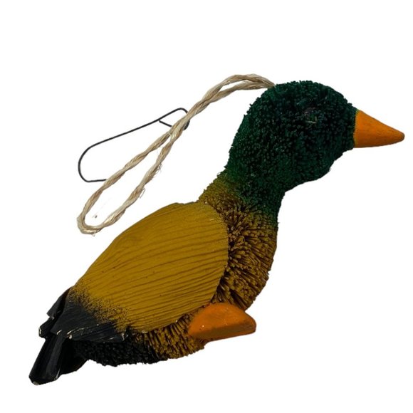 Holiday | Vintage Wooden Sisal Mallard Duck Ornament 4 | Poshmark